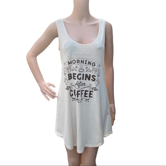 VENUS | Tops | Venus Morning Begins After Coffee Lace Racer Criss Cross ...